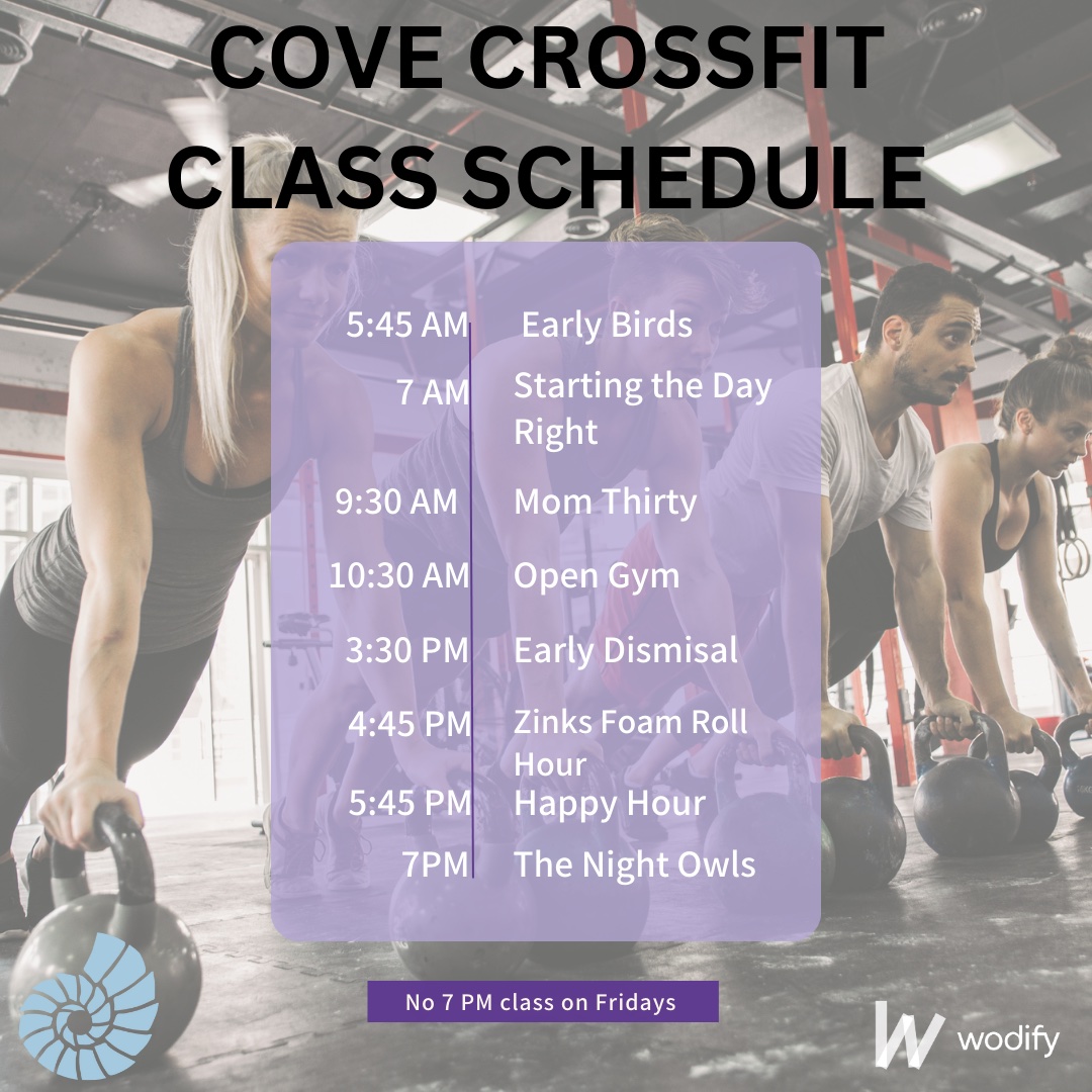 CROSSFIT SCHEDULE CHANGE – CrossFit Cove – Columbia